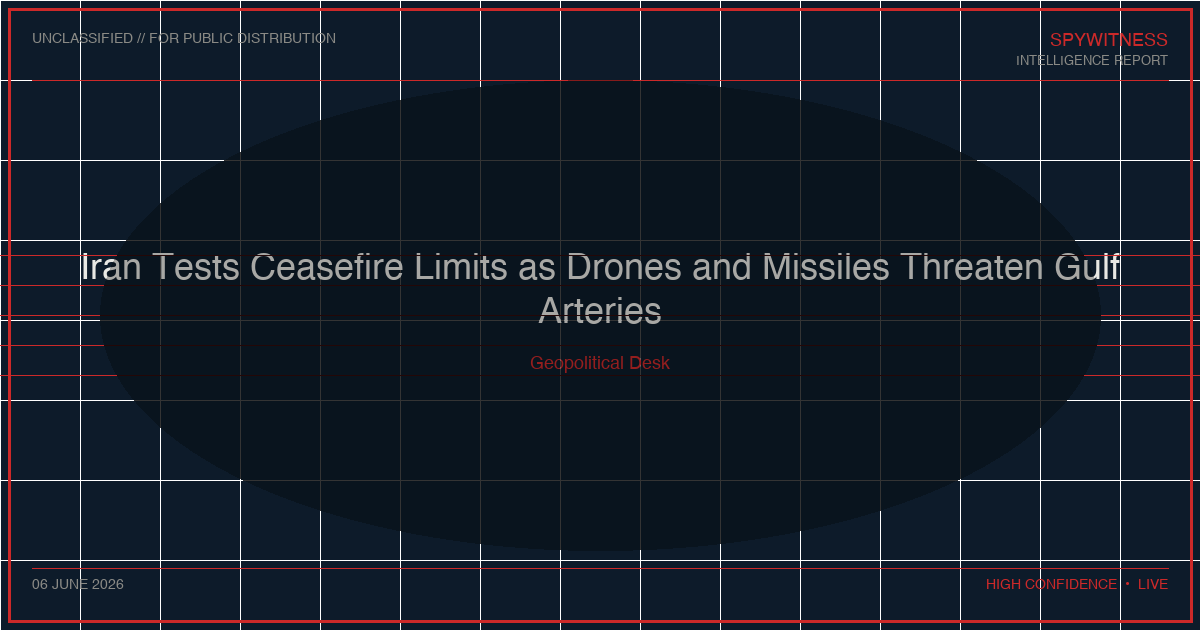 Iran-Gulf Escalation: Missiles and Drones Test Ceasefire | SpyWitness ...