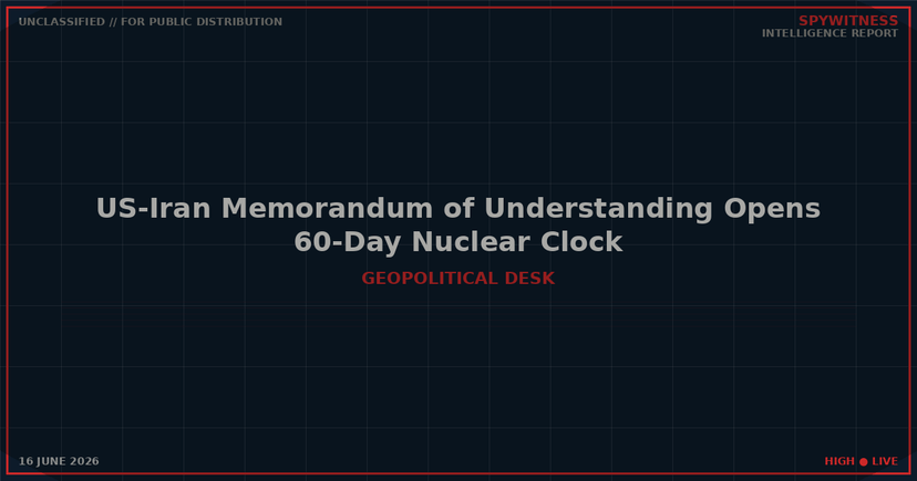 US-Iran MOU: Hormuz Deal Opens 60-Day Nuclear Clock | SpyWitness ...