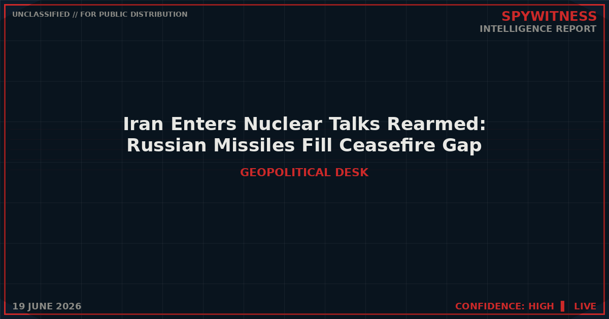 Iran Rearmament: Russian Missiles Stockpiled Under Ceasefire ...